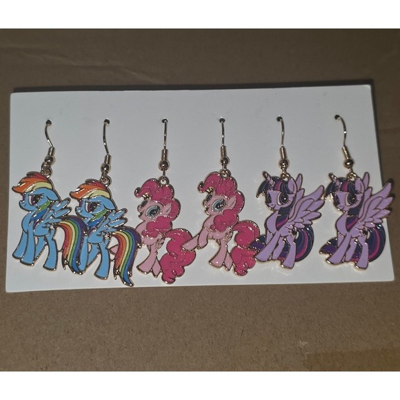 Handmade | Accessories | My Little Pony Hook Earrings Rainbow Dash ...